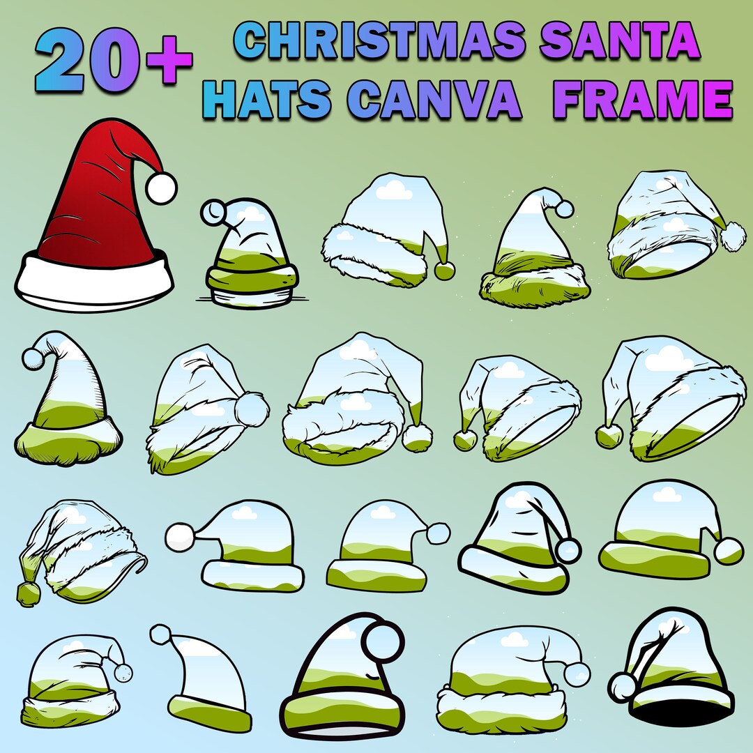 Make Your Own Christmas Santa Hats Design in Canva, Easy Drag & Drop ...