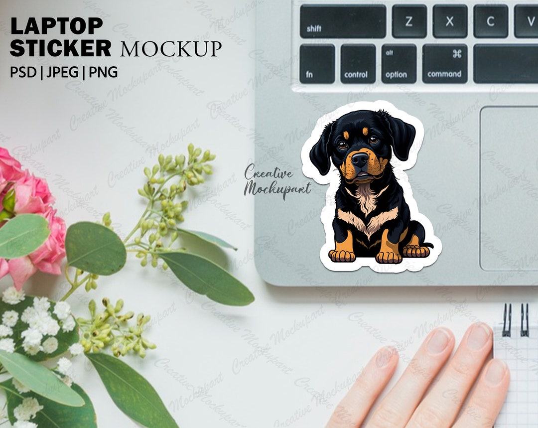 8 Laptop Sticker Mockup Bundle | | MacBook Sticker Mockup, Editable ...