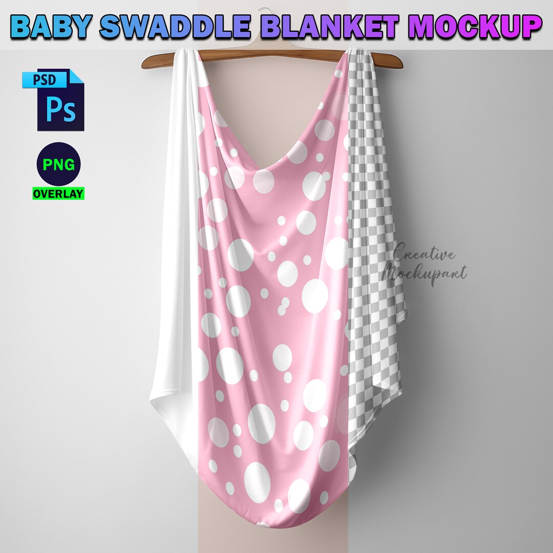 Baby Swaddle Blanket Mockup | Hanging Baby Blanket Mockup | New Bord ...