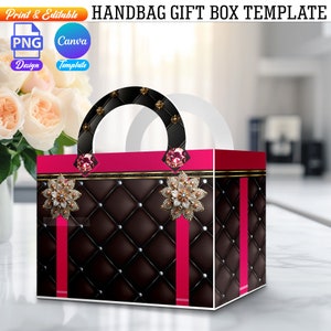 Canva DIY Purse Design, Editable 11x8.5 Gift Bag Box Template, Digital ...