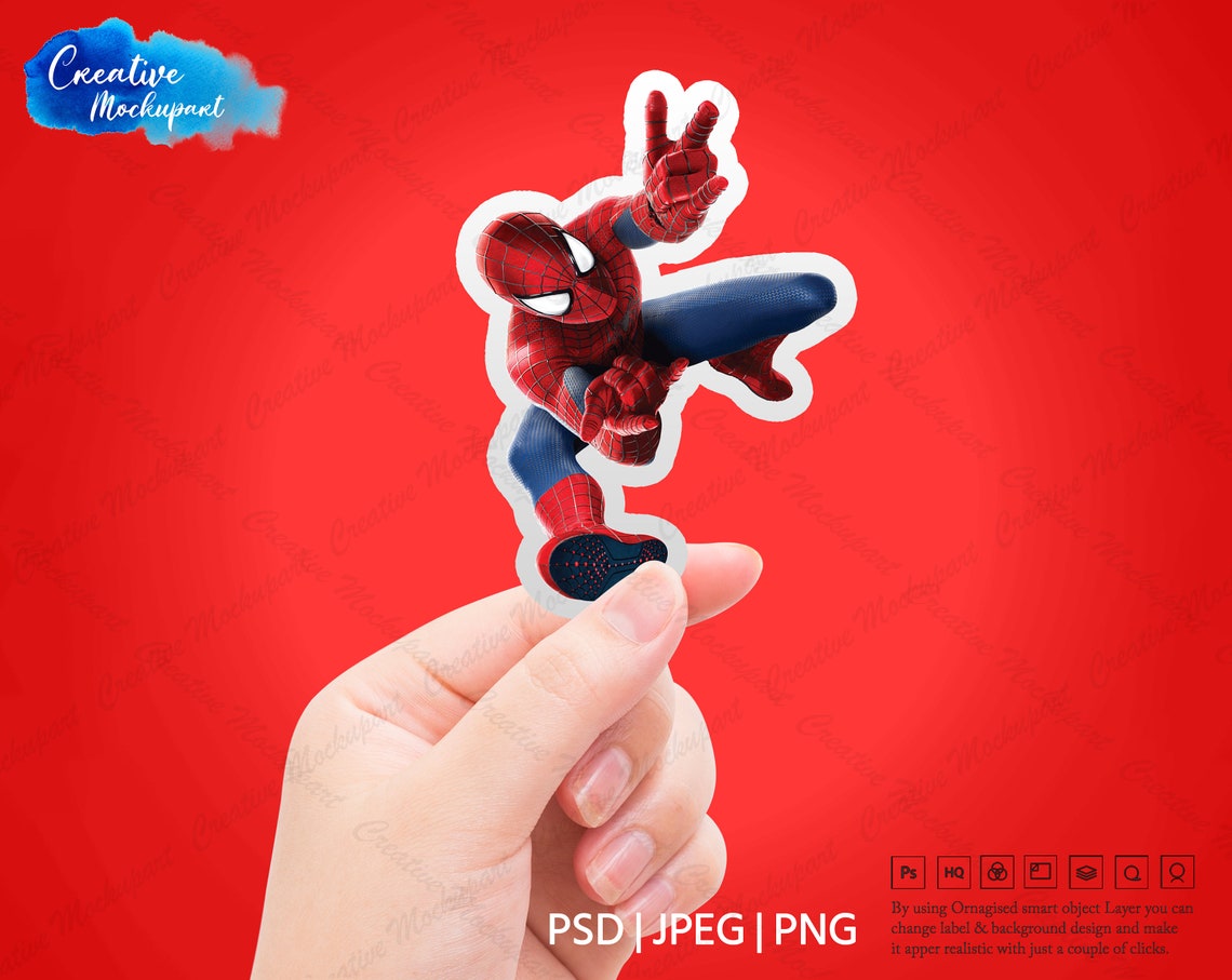 Hand Holding Sticker Mockup Decal Mockup Cute Sticker - Etsy