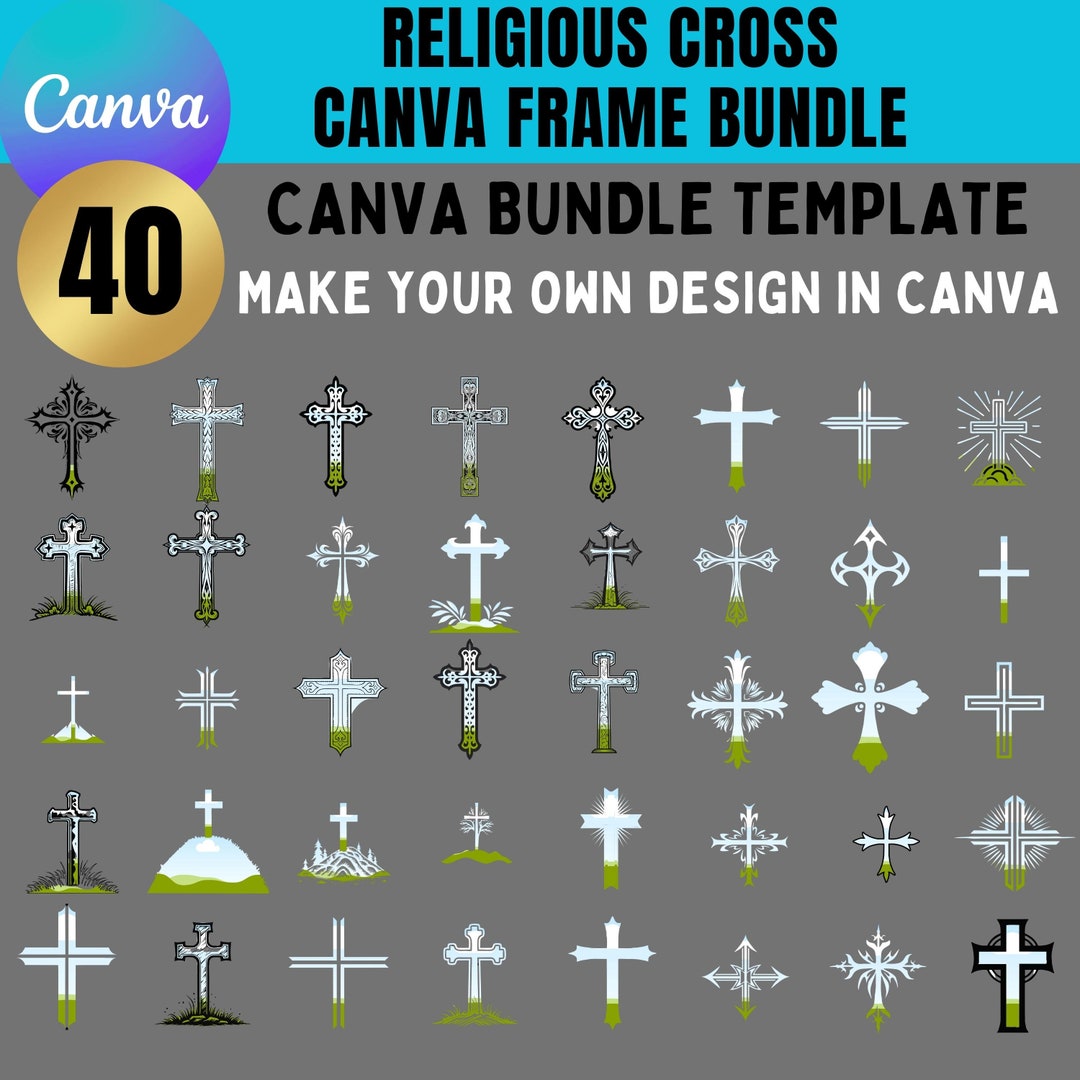 DIY Canva Religious Cross Bundle Template | Make Your Own Christmas ...