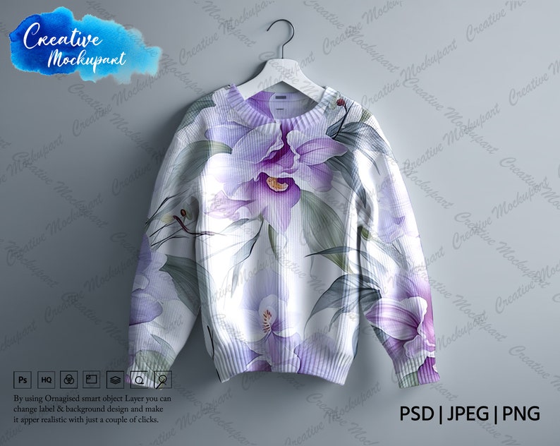 Realistic Regular Sweater Mockup | Winterwear Dress Mockup | Add Your ...