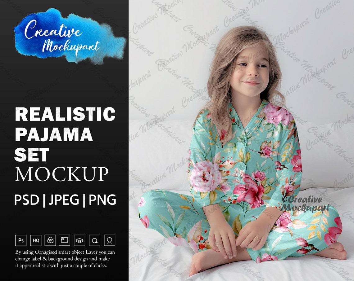 Realistic Pajama Set Mockup | Styled Photography | Sleepwear PJ Mockup ...