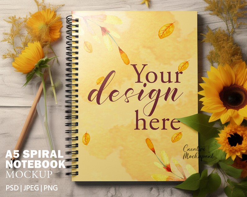 Canva Frame A5 Spiral Notebook Mockup Canva Notebook Mockup - Etsy