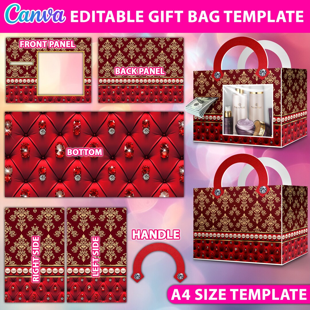 DIY Purse Design, Canva Handbag Gift Box, Designer Handbag Gift Box ...