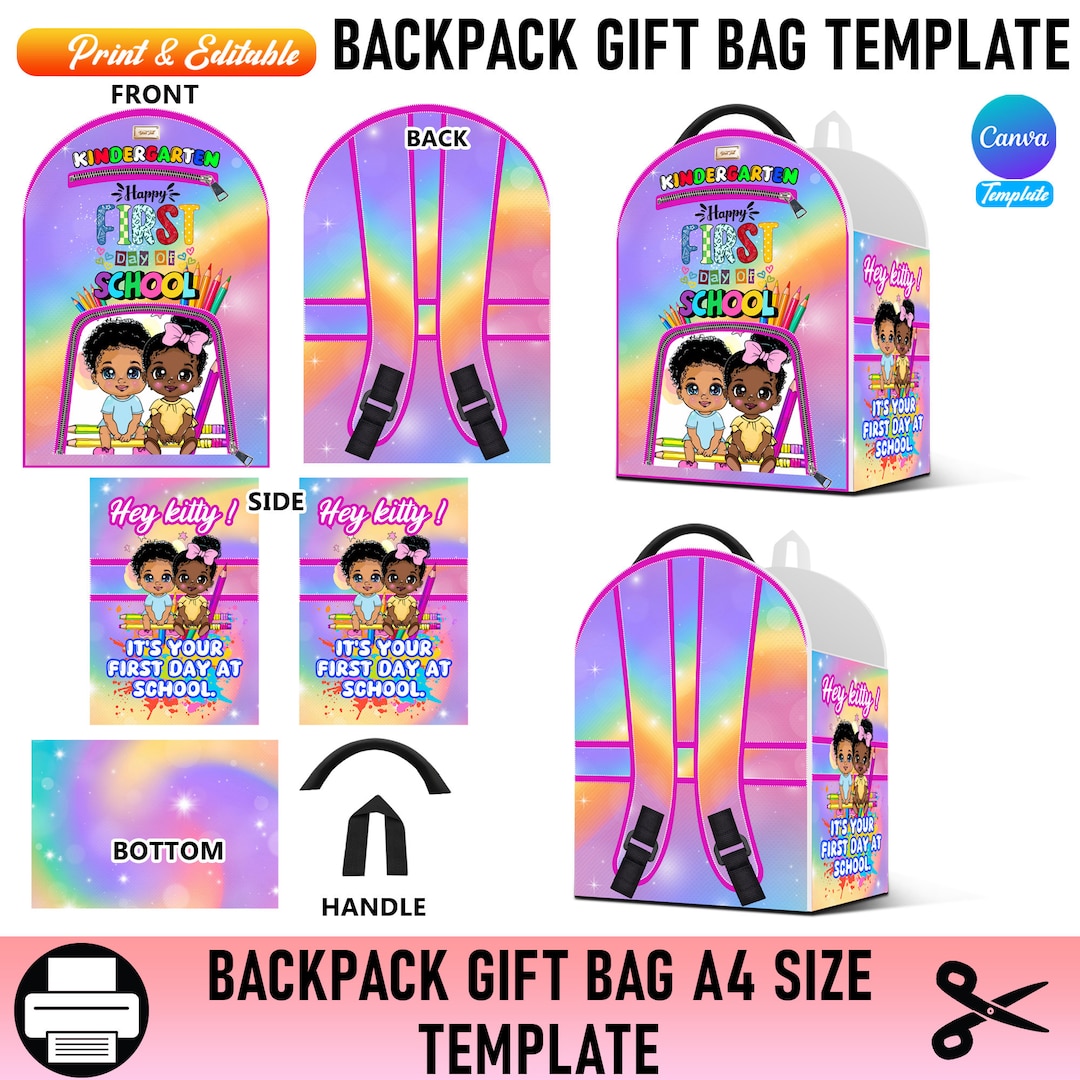 Backpack Gift Box Design, First Day of School Gift Book Bag Gift Box ...