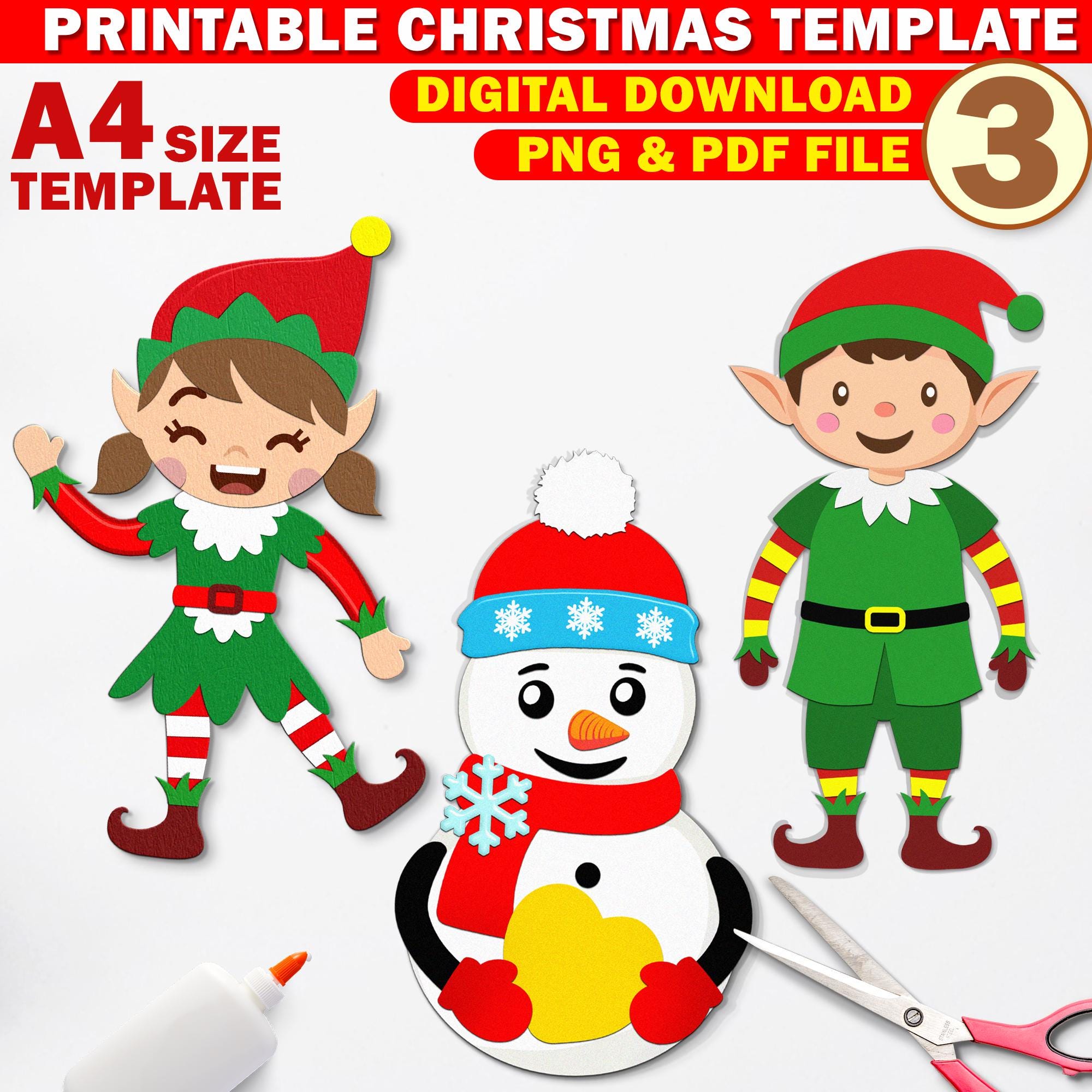 Christmas Printable Craft for Kids | Christmas Winter Kids Activity ...