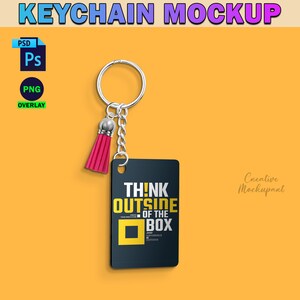 Dye Sublimation Rectangle Key Chain PSD Mockup Insert Your Own Design ...