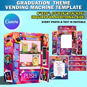 Canva Graduation Vending Machine Template, 2025 Graduation Gift ...