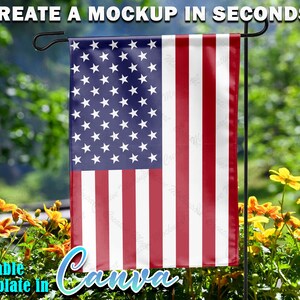 Canva Frame Garden Flag Mockup | Dye Sublimation Add Your Own Design ...