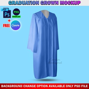 Graduation Grown Mockup, Graduation Cloak Mockup for Sublimation ...