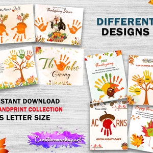 Thanksgiving Handprint Footprint Art & Craft Bundle| 20 Fall Craft ...