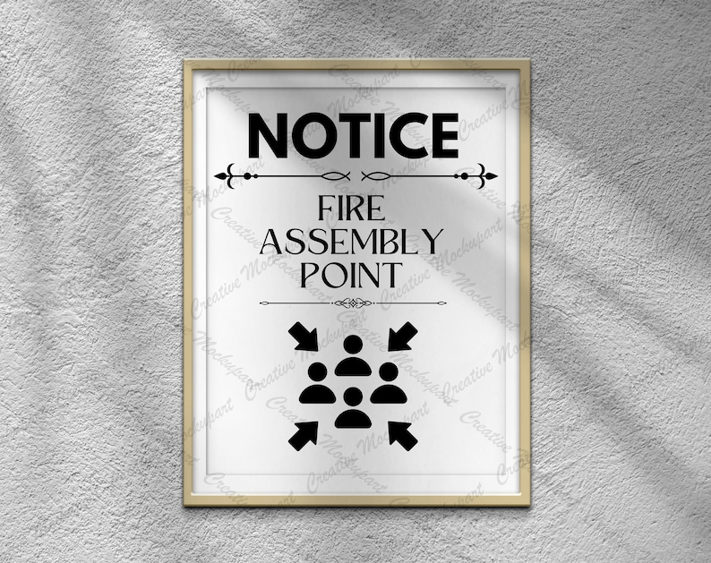 Fire Assembly Point Sign Printable Pack Emergency Fire - Etsy
