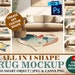 All in 1 Shape Rug Mockup Room Carpet Mockup Living Room Custom Rug ...