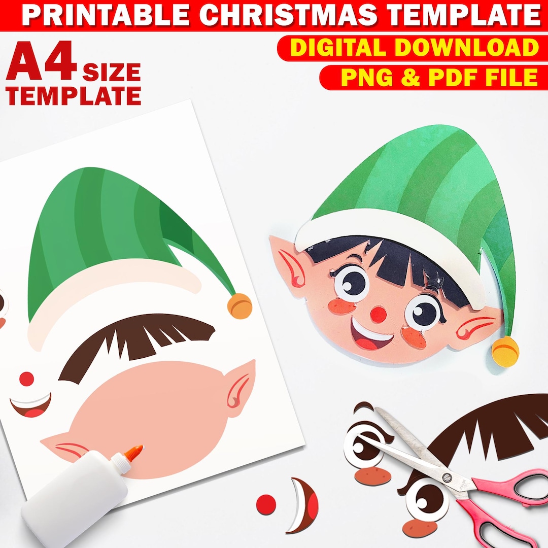 Make A Elf Printable Craft for Kids| Christmas Winter Kids Activity ...
