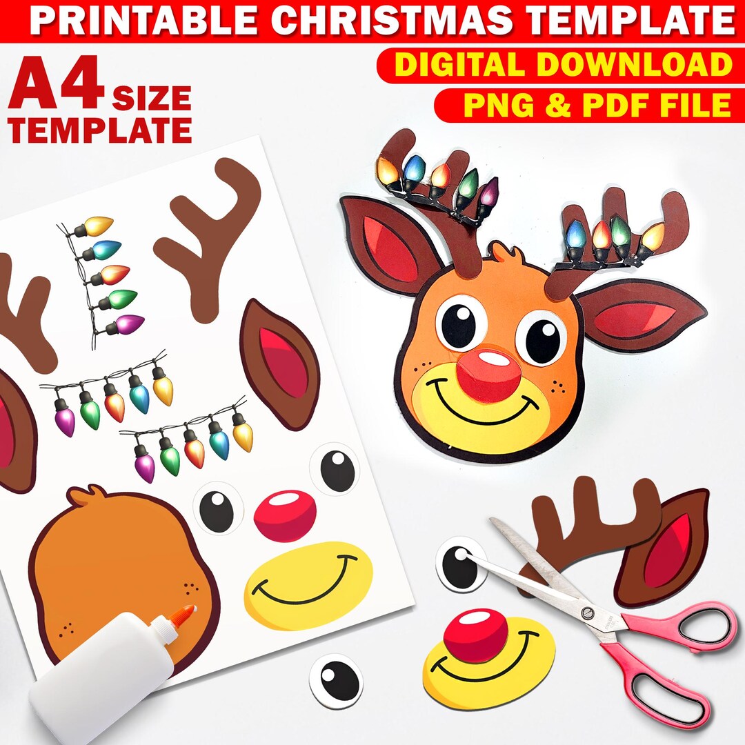 Make A Reindeer Printable Craft for Kids| Christmas Winter Kids ...