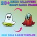 20+ Canva Frame Cute Retro Halloween Ghost Bundle | Make Your Own Cute ...