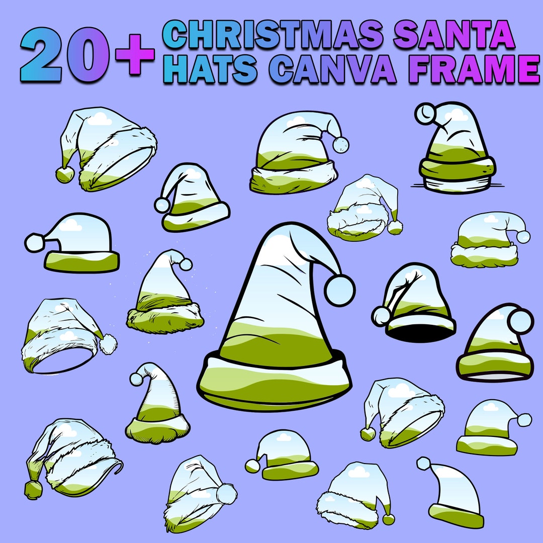 Make Your Own Christmas Santa Hats Design in Canva Easy Drag - Etsy