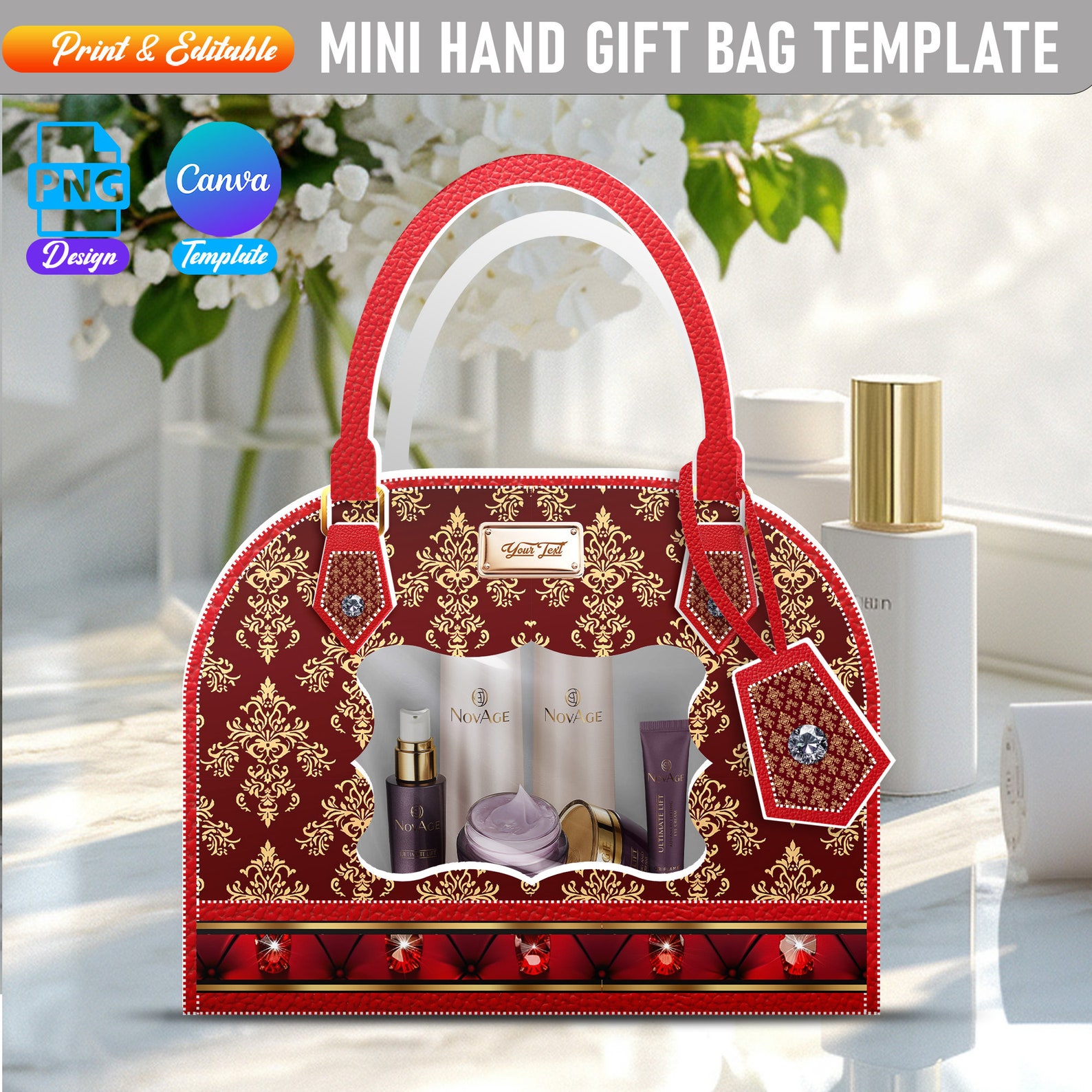 Fashion Purse Gift Bag Box Template Bundle, DIY Designer Handbag Gift ...