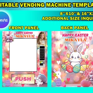 Canva Easter Vending Machine Template, Personalize Vending Machine, Birthday Gift, Editable ...