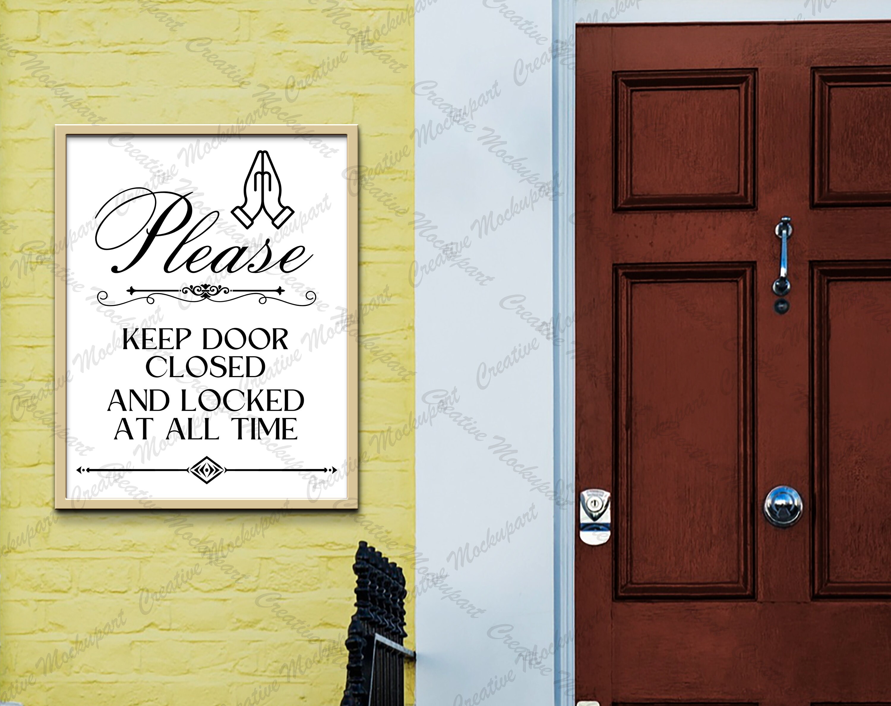 Please Keep Door Closed All the Printable Sign, Dog Safety Keep Door ...