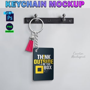 Dye Sublimation Rectangle Key Chain PSD Mockup Insert Your Own Design ...