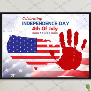 DIY 4th of July Handprint Craft Bundle, Printable Keepsake Independence ...
