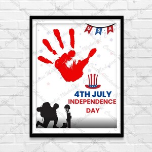 DIY 4th of July Handprint Craft Bundle, Printable Keepsake Independence ...