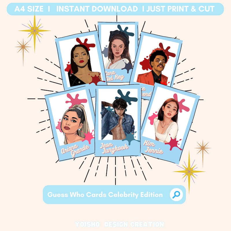 Celebrity Cards - Etsy