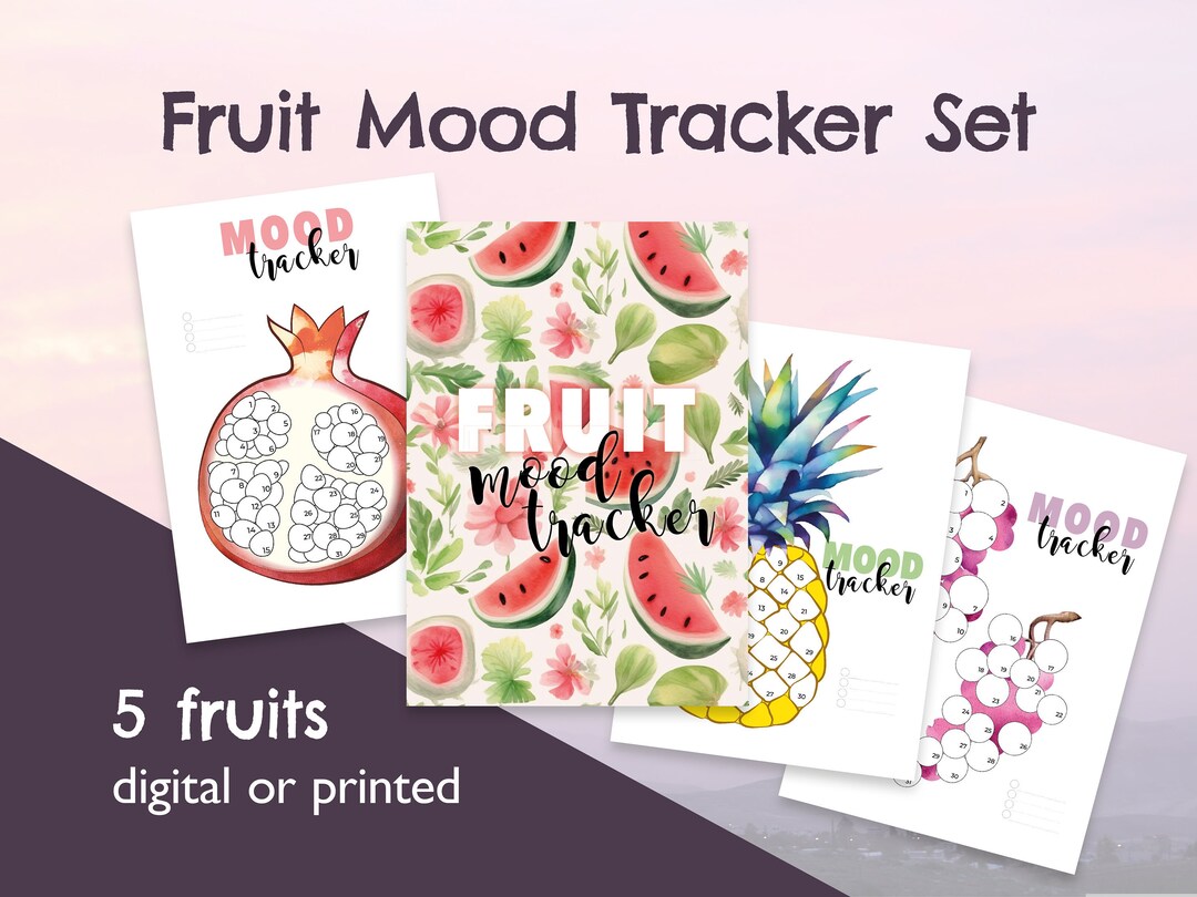 Fruit Mood Tracker – Bullet Journal Spreadsheet – Bujo Spreadsheet ...
