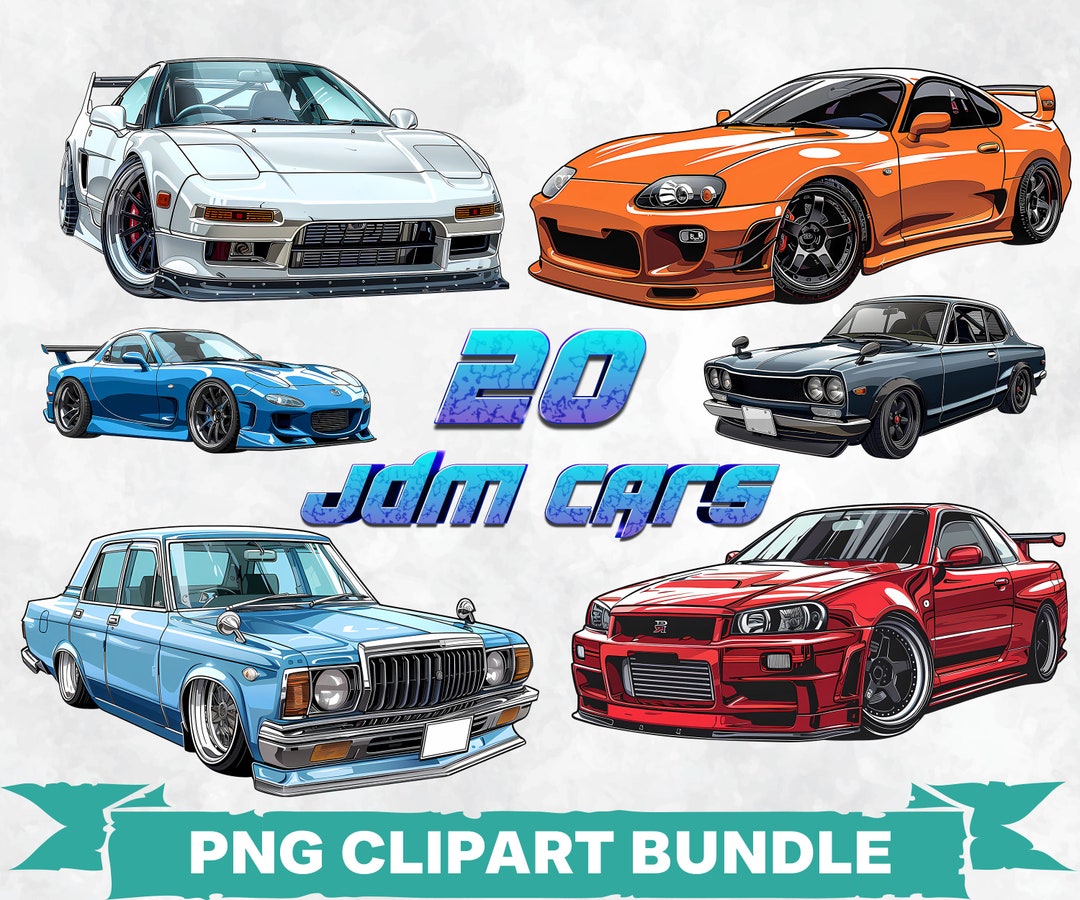 JDM Cars PNG Clipart Bundle Tuner Vehicle Printable Graphics Automotive ...