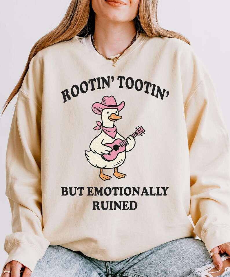 Rootin Tootin But Emotionally Ruined PNG, Cowboy Duck PNG, Design de ...