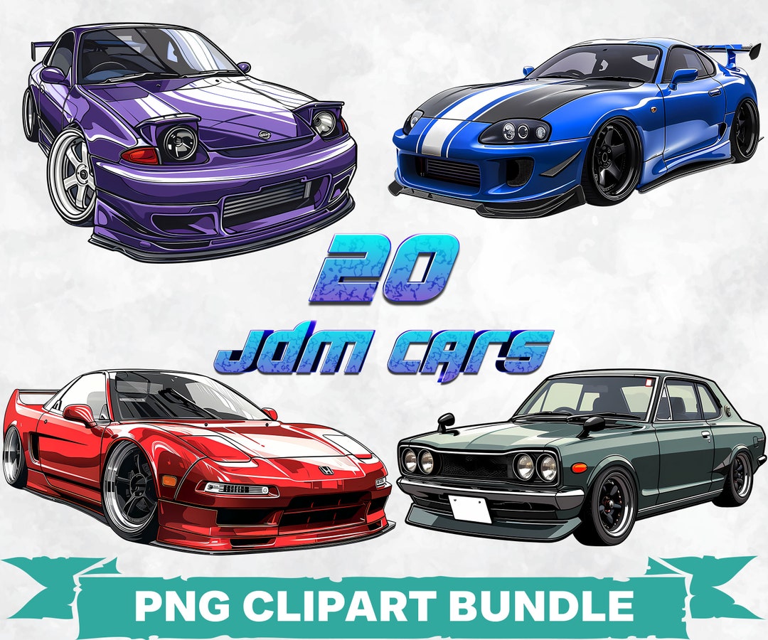 JDM Cars PNG Clipart Bundle Tuner Vehicle Printable Graphics Automotive ...