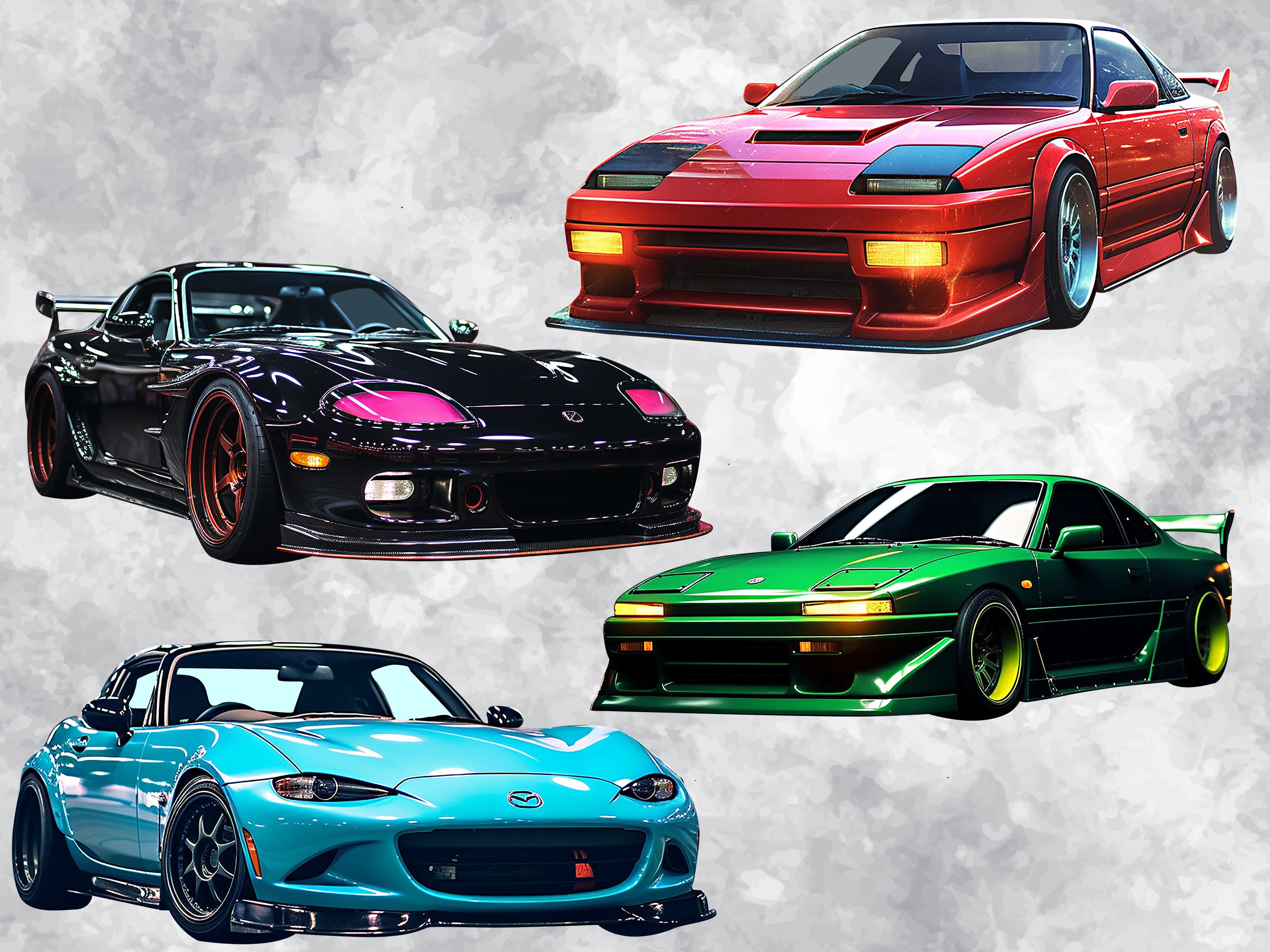 JDM Cars PNG Mega Clipart Bundle Japanese Tuner Car Art - Etsy