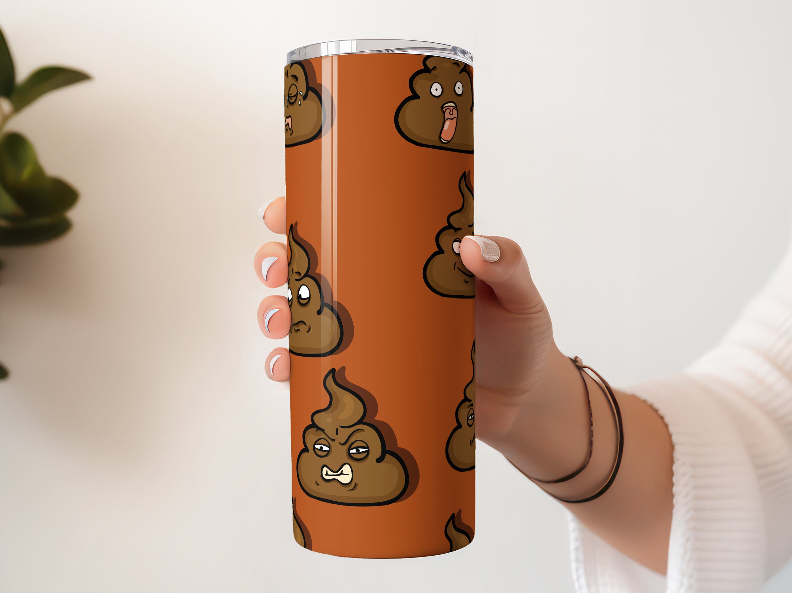 Funny Poop Tumbler Wrap Png, Poo Pattern Sublimation Design, Seamless ...