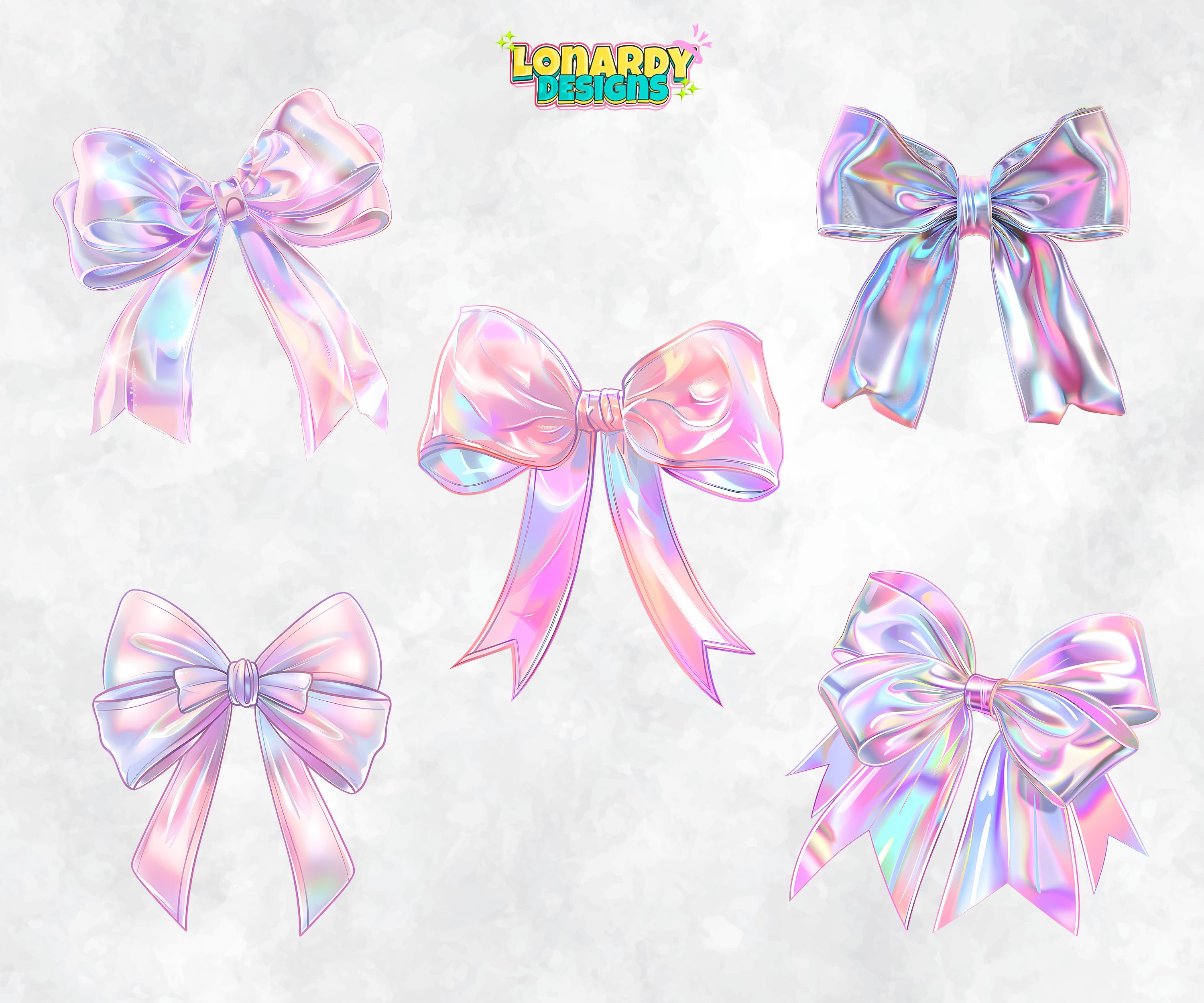 Charming Coquette Bow Clipart Bundle, Elegant Ribbon PNG Graphics, Bow ...