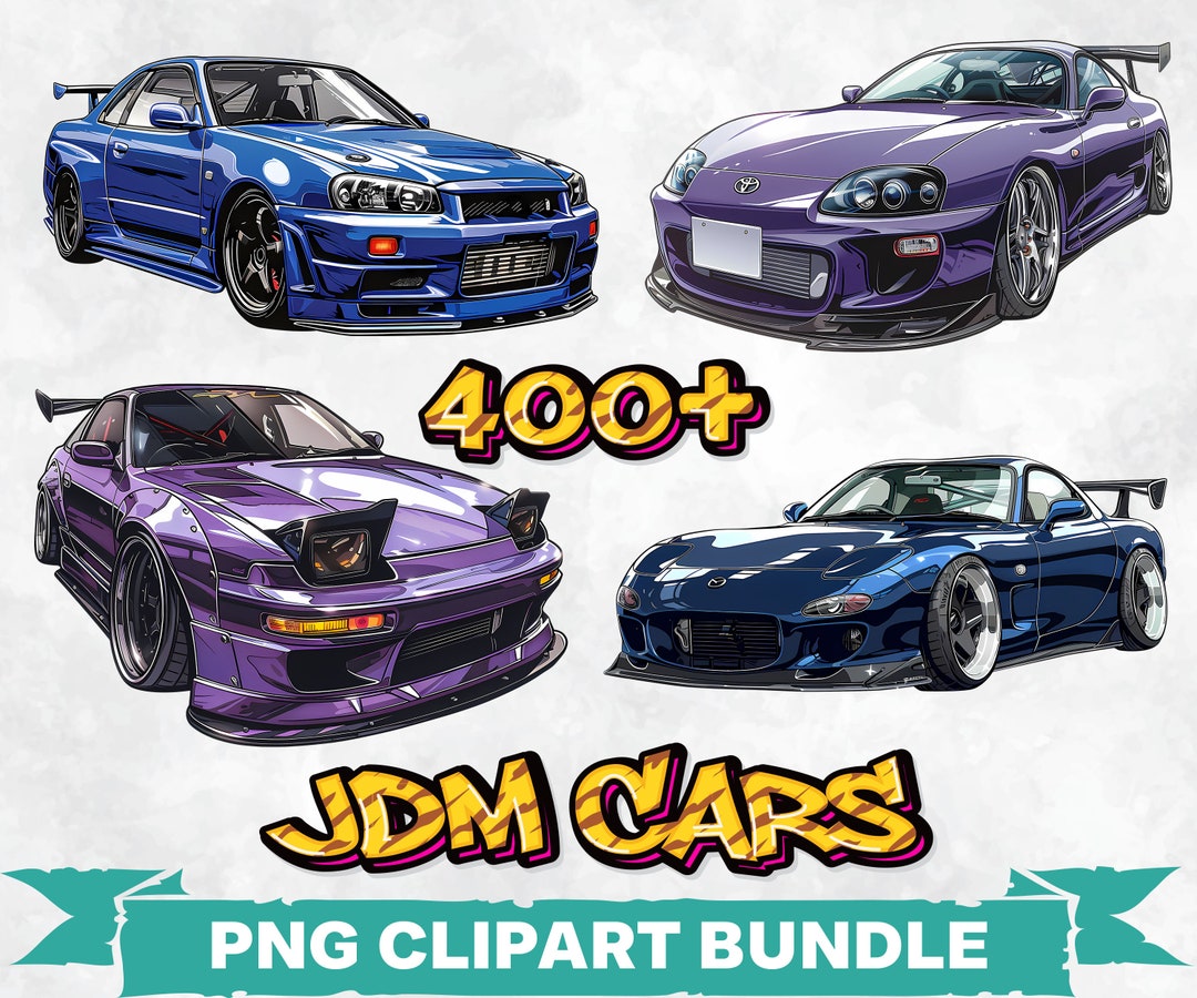 JDM Cars PNG Clipart Bundle Tuner Vehicle Printable Graphics Automotive ...