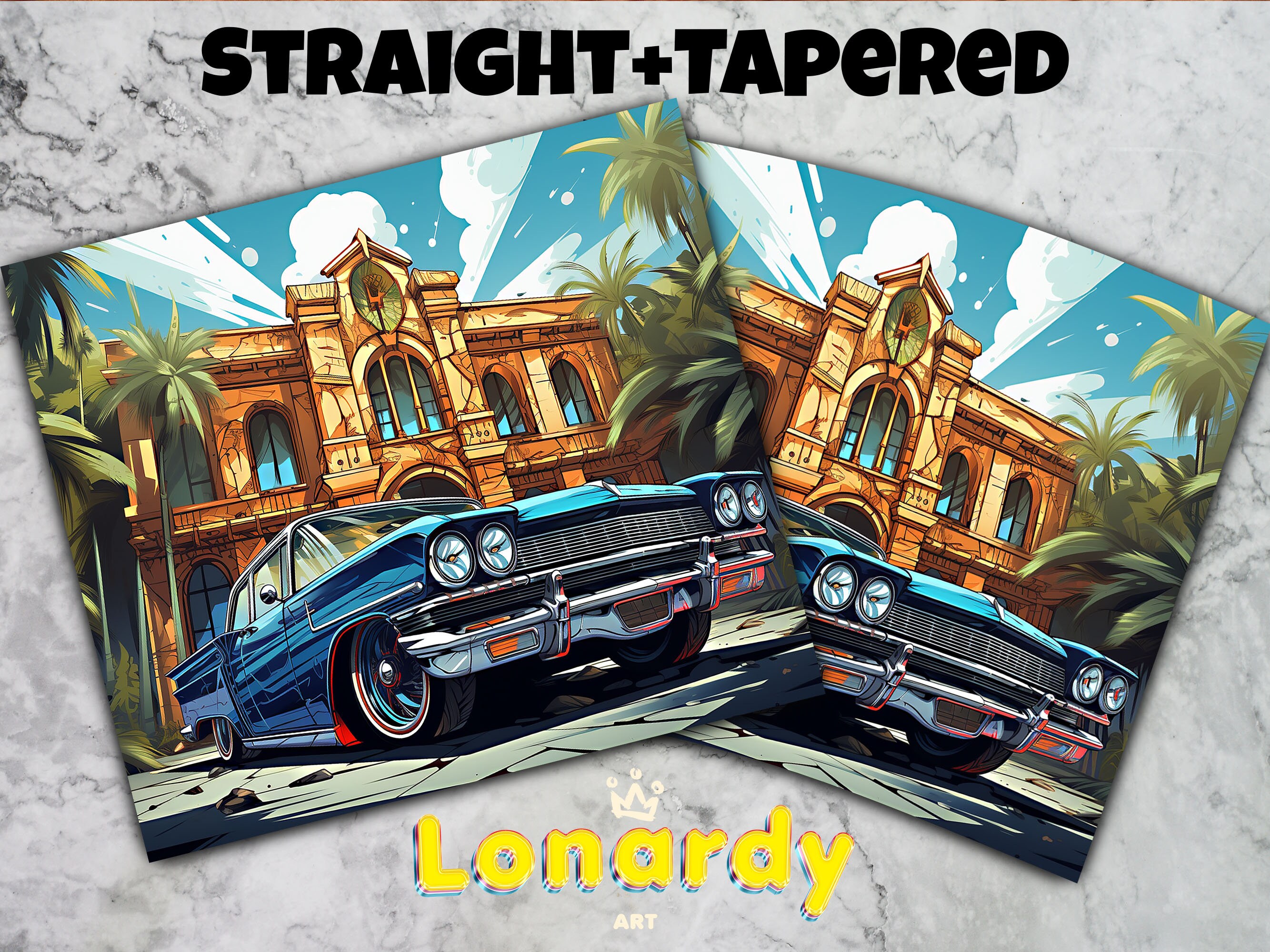 Lowrider Tumbler Wrap Png Classic Muscle Car Sublimation - Etsy
