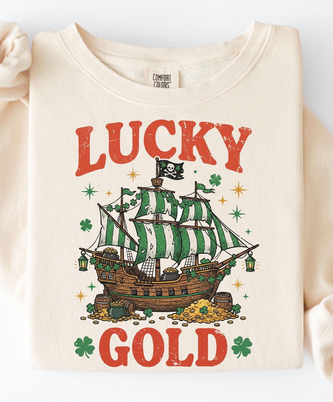 Lucky Gold PNG, Pirate St Patricks Day Sublimation, Boys Pirate Shirt ...