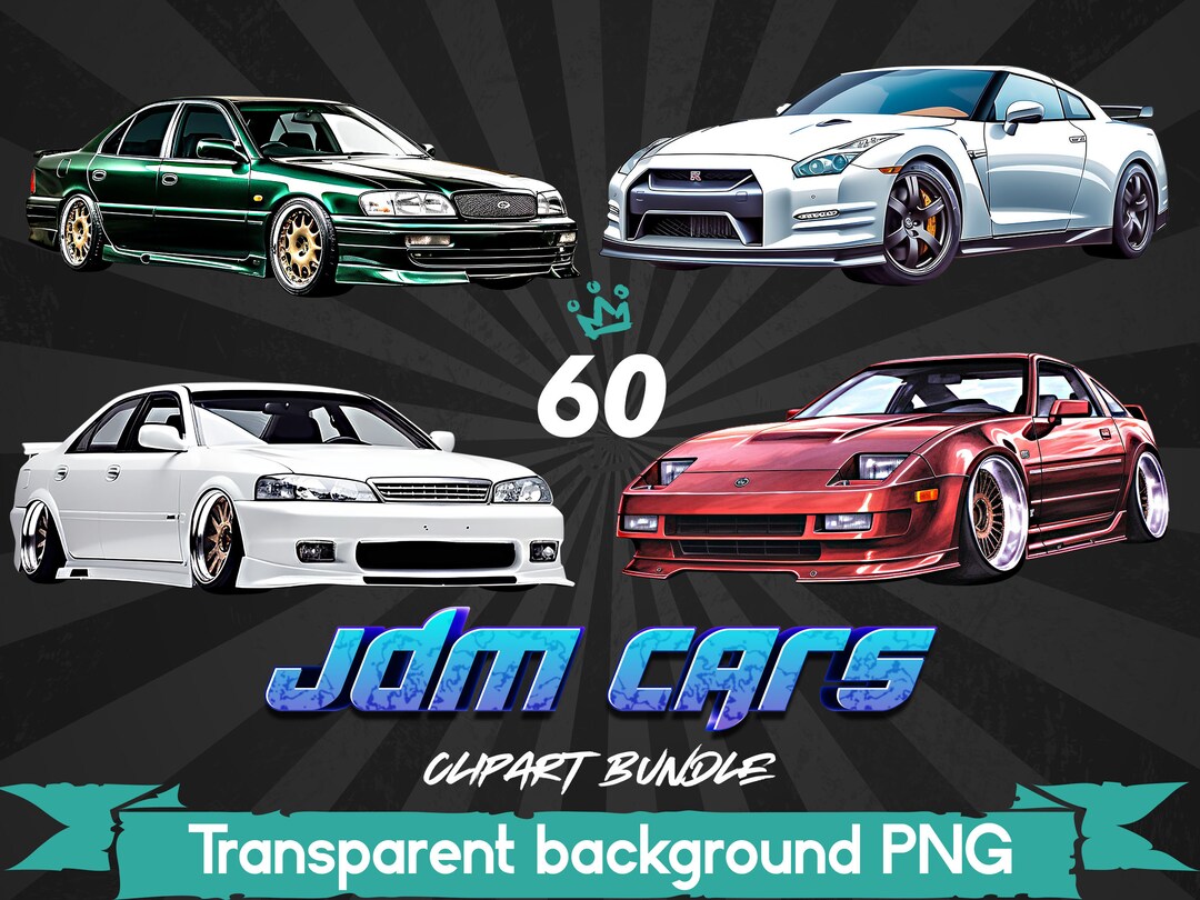JDM Cars PNG Clipart Bundle , Japanese Tuner Car Graphics, Stance ...