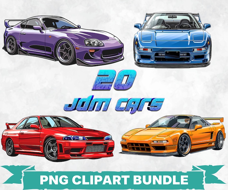 JDM Cars PNG Clipart Bundle Tuner Vehicle Printable Graphics Automotive ...