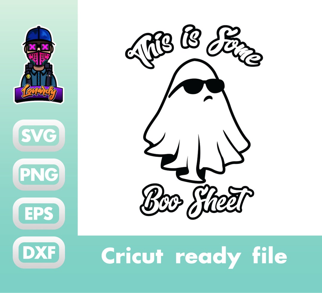 Funny Ghost SVG Halloween Cricut Cutting File Boo Sheet - Etsy