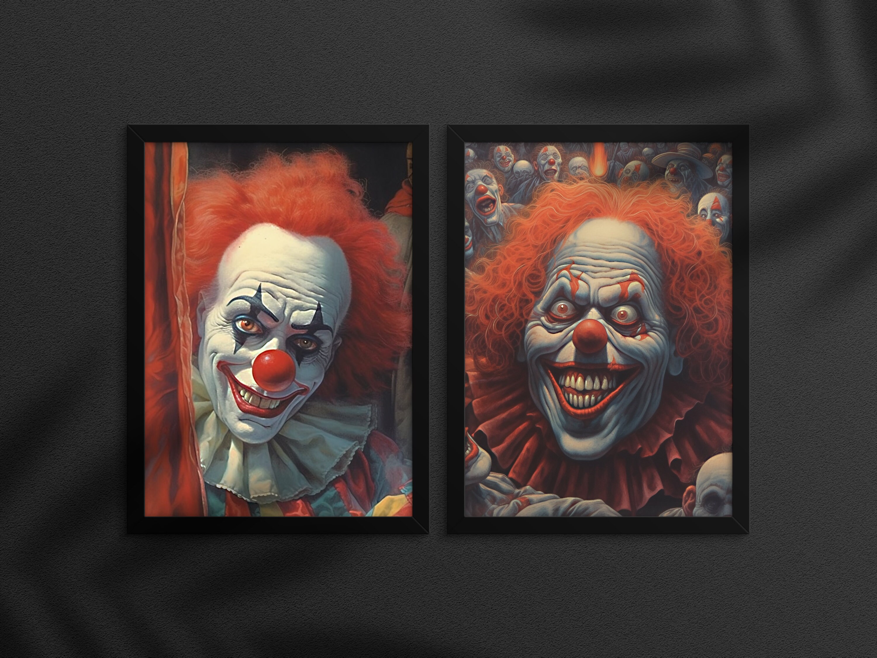 Scary Clown Png Bundle Horror Printable Wall Art Spooky - Etsy