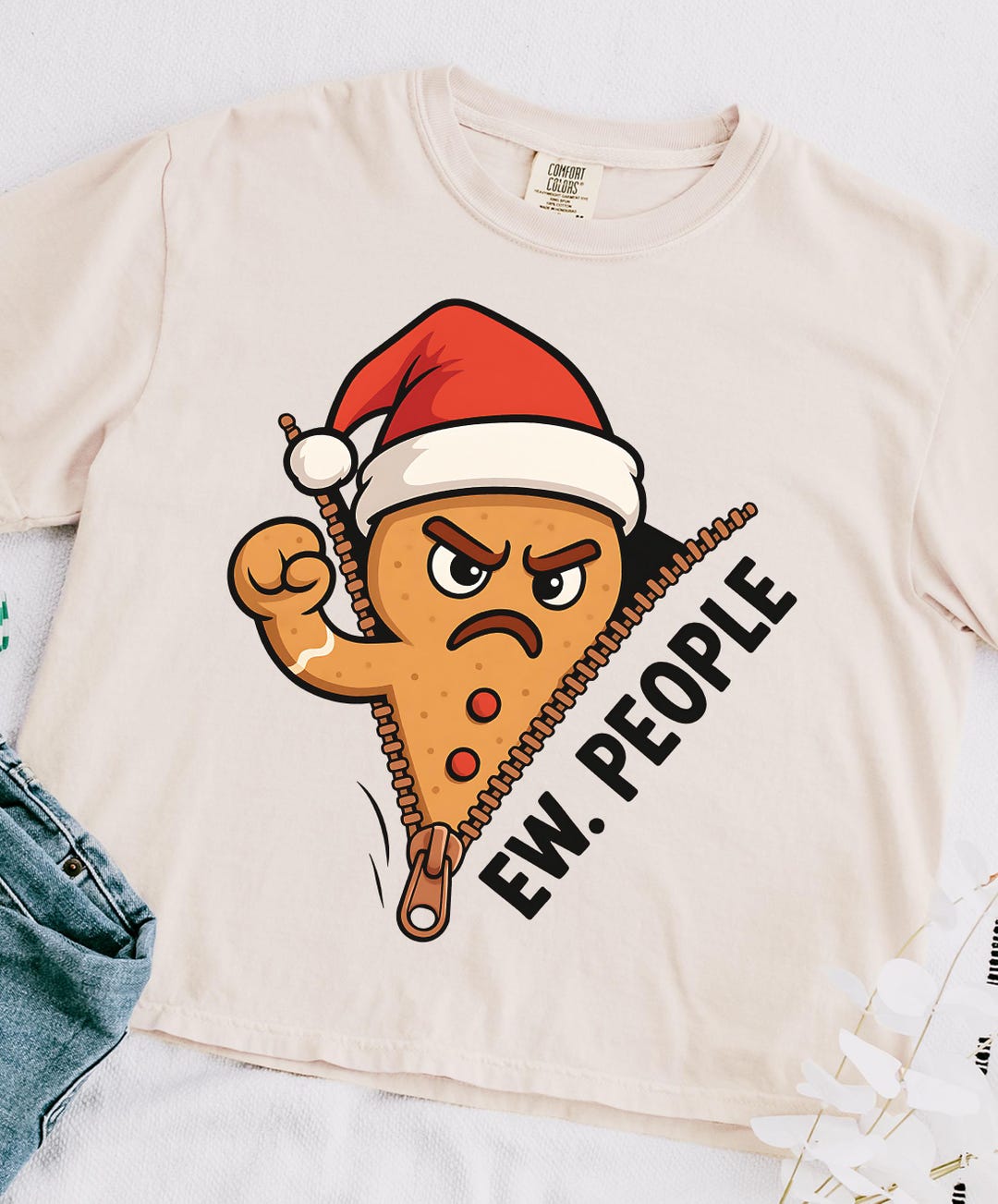 Ew People Gingerbread PNG, Funny Christmas PNG, Introvert Christmas ...