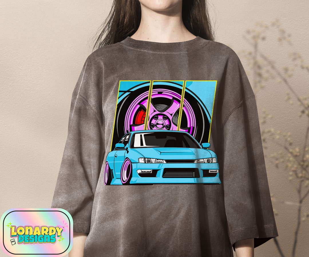 Blue JDM Car PNG Sublimation Design Stanced Japanese Car Print Decal ...