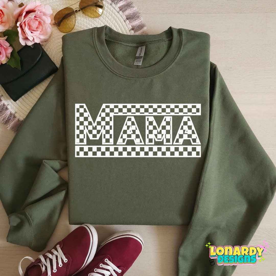 Checkerboard Mama PNG Sublimação Design Gráfico de mãe na moda Download ...