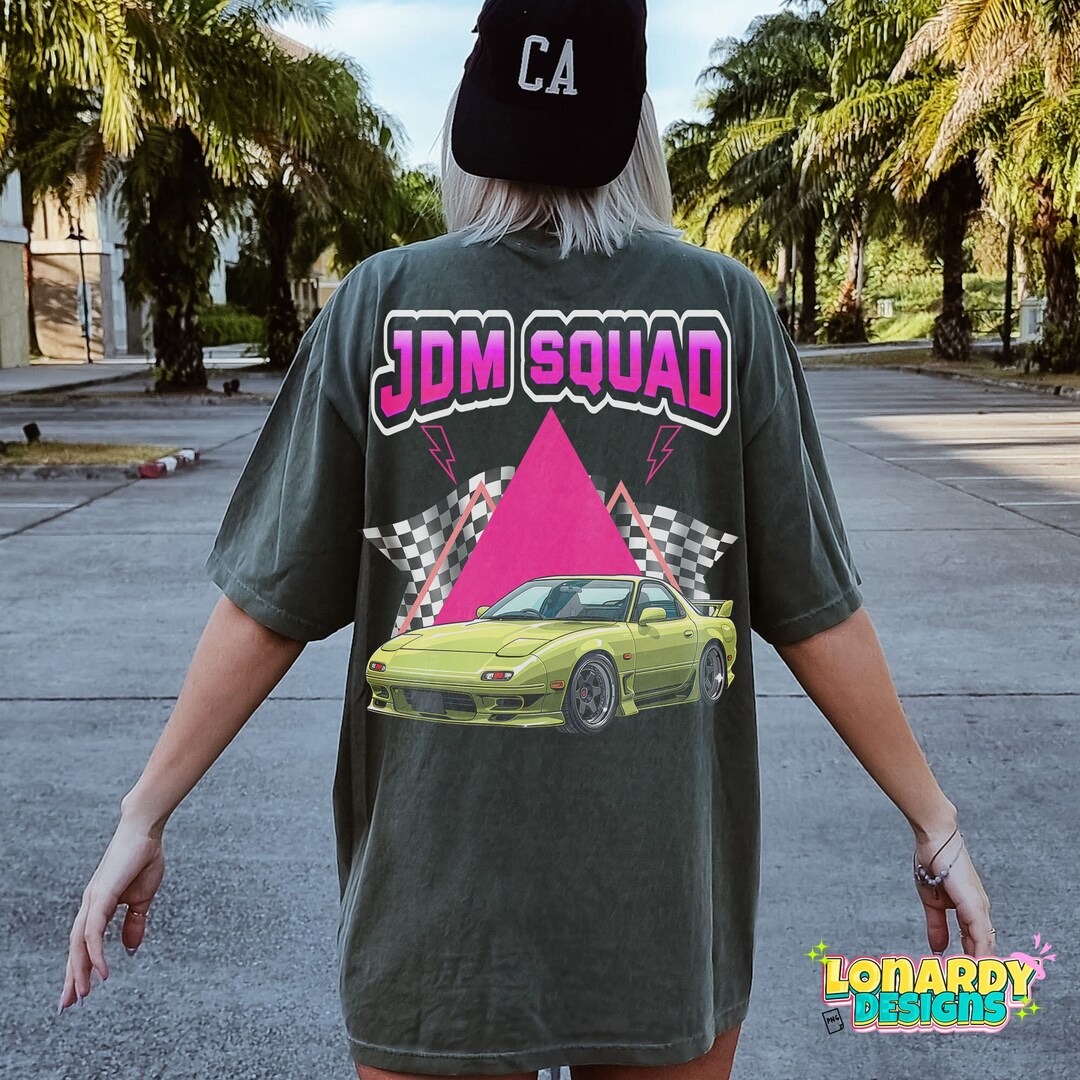 JDM Squad PNG, Neon Drift Car Sublimation Design, Retro 90s Japanese Car Shirt Print, Streetwear ...