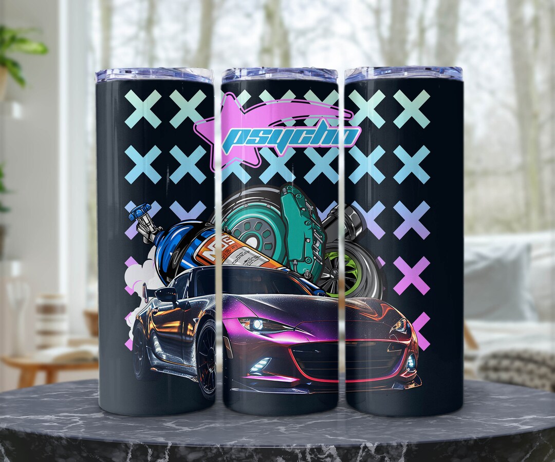 JDM Drift Car 20oz Skinny Tumbler Japanese Tuner Vehicle Tumbler JDM Lifestyle Mug Drift Car ...