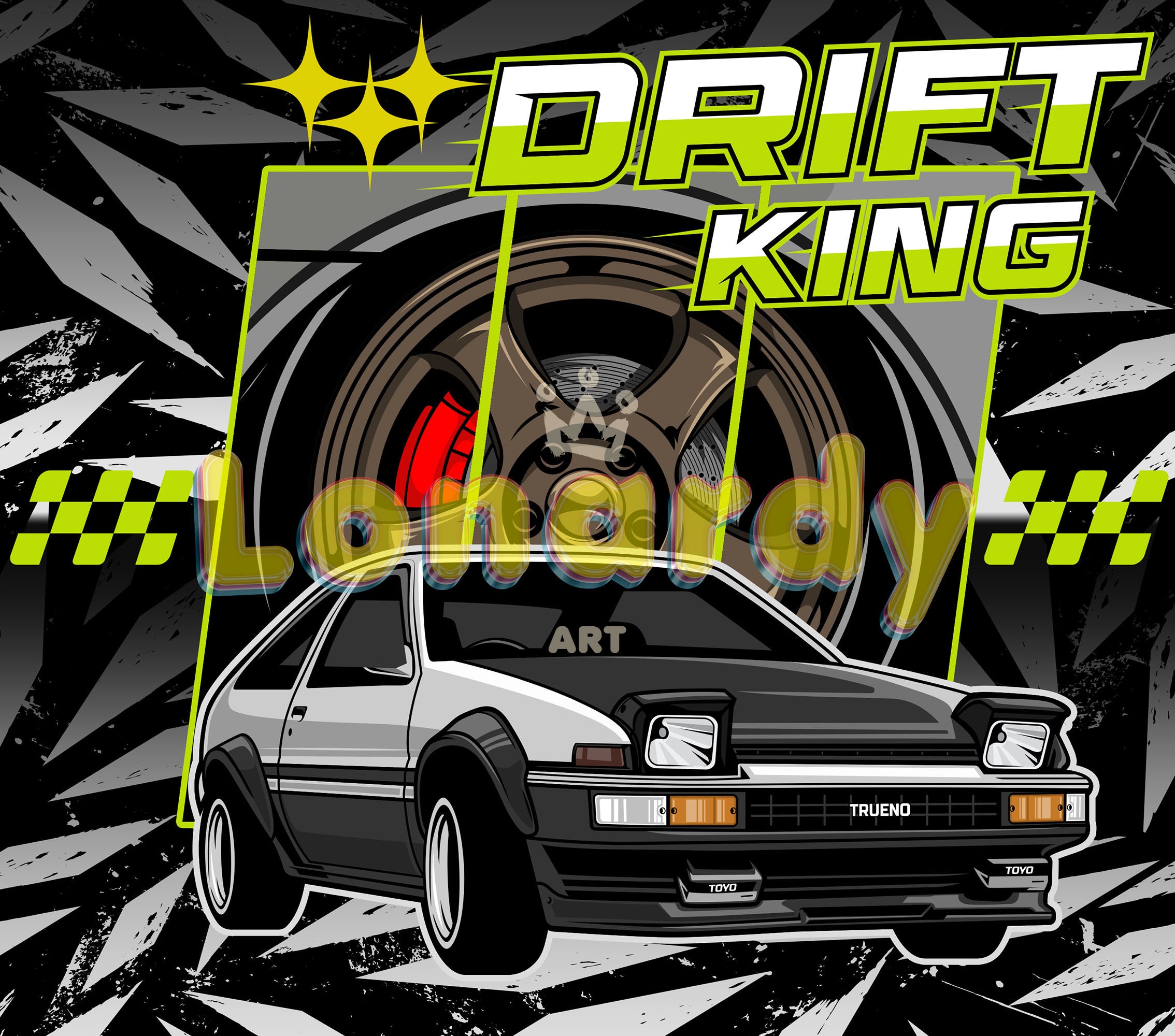 Drift King JDM Car PNG Tumbler Wrap Image, Tuner Japanese Sports Car ...